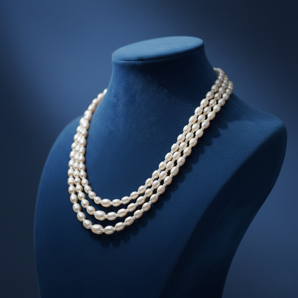 Mangatrai Signature Triple-Strand Pearl Neckalce – mangatraipearls